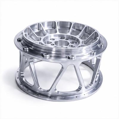 China Custom 5 Axis CNC Machined Robot Parts Aluminum Wheel Hub Motor Housing for sale