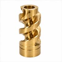 China 5 Axis Milling CNC Copper Parts Brass Spiral Distributor Rotor Spiral Surface Vane Groove for sale