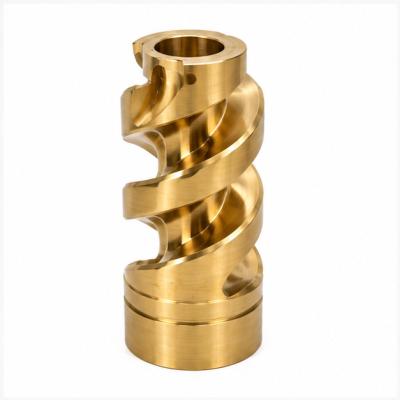 China 5 Axis Milling CNC Copper Parts Brass Spiral Distributor Rotor Spiral Surface Vane Groove for sale