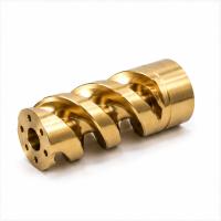 China 5 Axis Milling CNC Copper Parts Brass Spiral Distributor Rotor Spiral Surface Vane Groove for sale