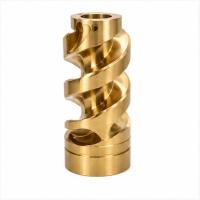 China 5 Axis Milling CNC Copper Parts Brass Spiral Distributor Rotor Spiral Surface Vane Groove for sale