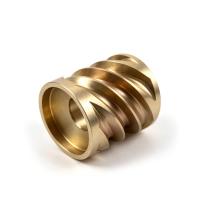 China OEM Wear Resistant CNC Copper Parts CNC Machined Brass Spiral Groove Bushing for sale