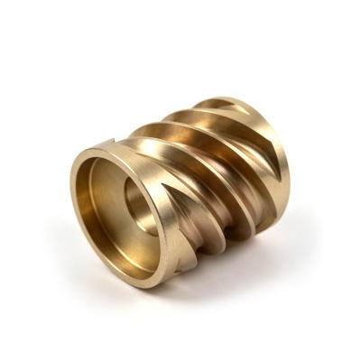 China OEM Wear Resistant CNC Copper Parts CNC Machined Brass Spiral Groove Bushing for sale