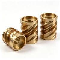 China OEM Wear Resistant CNC Copper Parts CNC Machined Brass Spiral Groove Bushing for sale