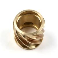 China OEM Wear Resistant CNC Copper Parts CNC Machined Brass Spiral Groove Bushing for sale