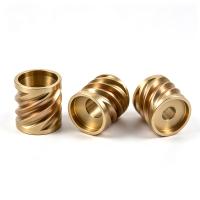 China OEM Wear Resistant CNC Copper Parts CNC Machined Brass Spiral Groove Bushing for sale