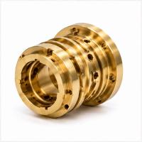 China CNC Copper Parts Turn Mill Brass Complex Bushing Assembly Inner Outer Special Grooves for sale