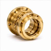 China CNC Copper Parts Turn Mill Brass Complex Bushing Assembly Inner Outer Special Grooves for sale