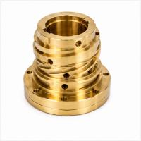 China CNC Copper Parts Turn Mill Brass Complex Bushing Assembly Inner Outer Special Grooves for sale
