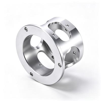 China Machined CNC Composite Parts Aluminum Hollow Flange Adapter OEM LightWeight for sale
