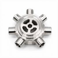 China 5 Axis Medical Device Components Aluminum Multi Port Medical Manifold Complex Flow Passages for sale