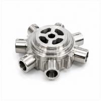 China 5 Axis Medical Device Components Aluminum Multi Port Medical Manifold Complex Flow Passages for sale