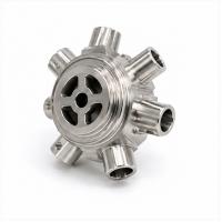 China 5 Axis Medical Device Components Aluminum Multi Port Medical Manifold Complex Flow Passages for sale