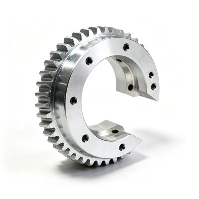 China Aluminum C‑Shaped Gear Ring Aerospace Machined Components Precision OEM Mechanical Transmission Component for sale