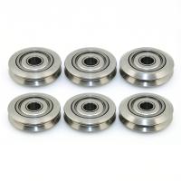 China OEM Stainless Steel Cnc Machining Parts V‑Groove Guide Roller With Bearing For Automation Equipment for sale