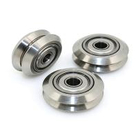 China OEM Stainless Steel Cnc Machining Parts V‑Groove Guide Roller With Bearing For Automation Equipment for sale