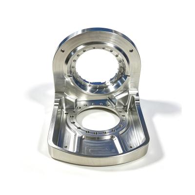 China 5 Axis CNC Robotics Components Aluminum Robot Joint Housing L‑Shape Rotation Mount for sale