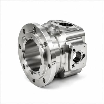 China CNC Turning Milling Parts 6061 Aluminum Flange Housing Industrial Automation OEM Parts for sale