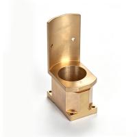 China CNC Brass Machined Parts Bearing Support Base Non Standard OEM For Automation Machines for sale