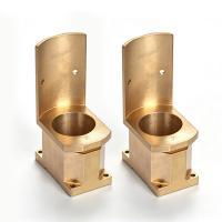China CNC Brass Machined Parts Bearing Support Base Non Standard OEM For Automation Machines for sale