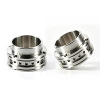 China Turn Mill CNC Composite Parts Custom Stainless Steel Flanged Sleeve Bushing With Lubricating Holes for sale