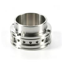 China Turn Mill CNC Composite Parts Custom Stainless Steel Flanged Sleeve Bushing With Lubricating Holes for sale