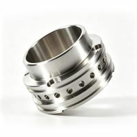 China Turn Mill CNC Composite Parts Custom Stainless Steel Flanged Sleeve Bushing With Lubricating Holes for sale