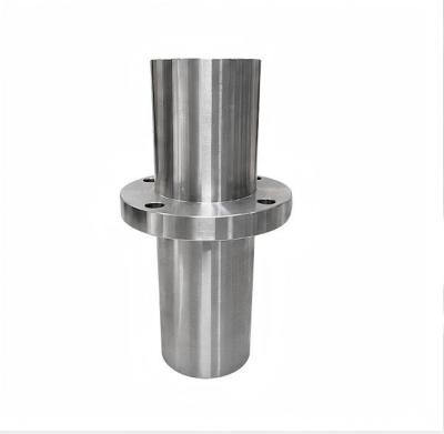 China CNC Machined Q235A Steel Bearing Housing Flange Sleeve Nickel Plating for sale