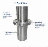 China CNC Machined Q235A Steel Bearing Housing Flange Sleeve Nickel Plating for sale