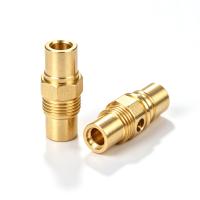 China OEM CNC Copper Parts Turned Brass Fluid Connector Brass Polishing for sale