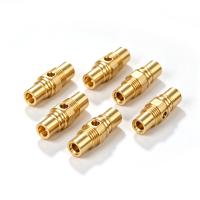 China OEM CNC Copper Parts Turned Brass Fluid Connector Brass Polishing for sale
