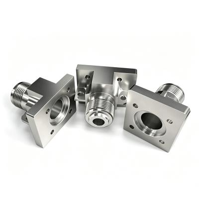 China Custom CNC Machined Flange Connector Housing Aluminum Stainless Steel Precision Turning Milling Service for sale