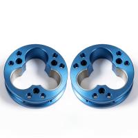 China Precision Cnc Turning Milling Part Aluminum Flange Plate Blue Anodizing for sale