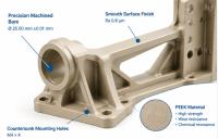 China Engineering Plastic CNC Machining Parts PEEK Precision Structural Bracket for sale