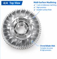 China High Precision Aerospace Machined Components 5 Axis CNC Aluminum Blisk Integral Blade Disk End Gear Teeth for sale
