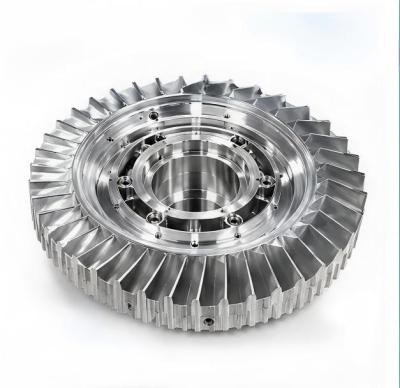 China High Precision Aerospace Machined Components 5 Axis CNC Aluminum Blisk Integral Blade Disk End Gear Teeth for sale