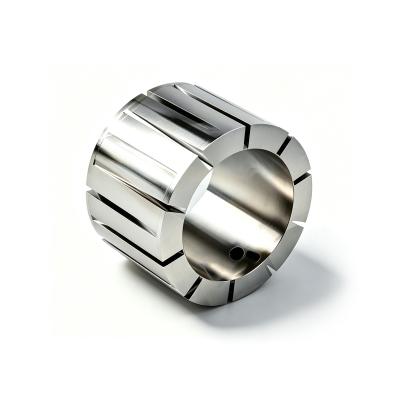 China OEM Cnc Precision Turned Components Stainless Steel Slit Clamping Bushing Elastic Collet Sleeve for sale