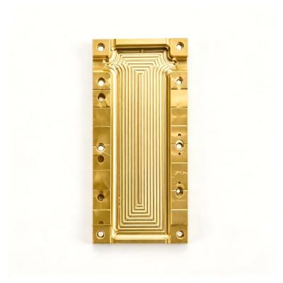 China Custom Brass CNC Milling Plate ±0.005mm Complex Groove Precision Machining Part for sale