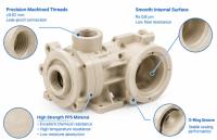 China PPS Plastic CNC Machining Parts Precision Pump Housing High Temperature Chemical Resistant for sale