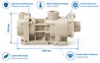 China PPS Plastic CNC Machining Parts Precision Pump Housing High Temperature Chemical Resistant for sale