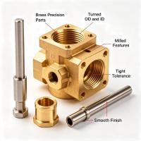 China High Precision Industrial OEM CNC Copper Parts Brass Turned And Milled Parts for sale