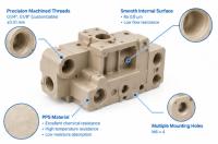 China Safe Precision Custom Cnc Valve Covers PPS Valve Body UL94 V-0 for sale