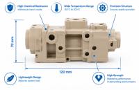 China Safe Precision Custom Cnc Valve Covers PPS Valve Body UL94 V-0 for sale