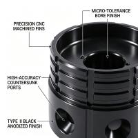 China High strength Aluminum Precision Cylinder Housing CNC Composite Parts for Locating Connection for sale
