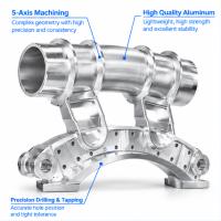 China Precision 5 Axis CNC Machining Parts Aluminum Pipe Support Bracket HERMLE for sale