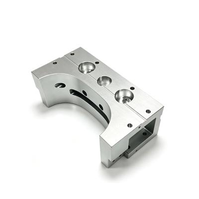 China Custom 5 Axis CNC Machined Aluminum Bearing Block Machine Positioning Connection Flange for sale