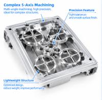 China Aluminum Drone Structural Frame 5 Axis CNC Machining Parts Chamfering And Deburring Edge Treatment for sale