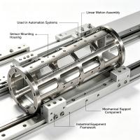 China OEM 5 Axis Cnc Machine Parts Hollow Cage Cylinder Custom Aerospace Structural Support Sleeve for sale