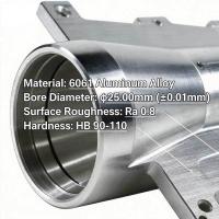 China CNC Turn-Mill Aluminum Special Cylinder Shell, Custom Position Connection Flange Component for sale
