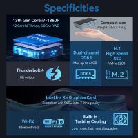 China DDR5 Home Office Mini PC With Fan Dual LAN 4 Screen Display 2 M.2 SSD Desktop for sale
